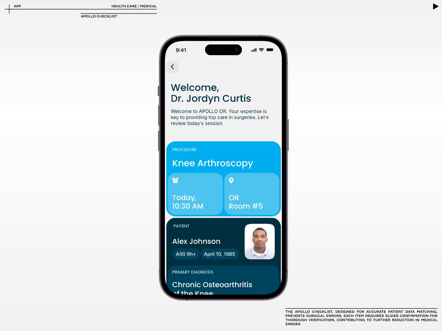 APP Medical / Health Care - APOLLO Checklist by Ethan Pierce on Dribbble