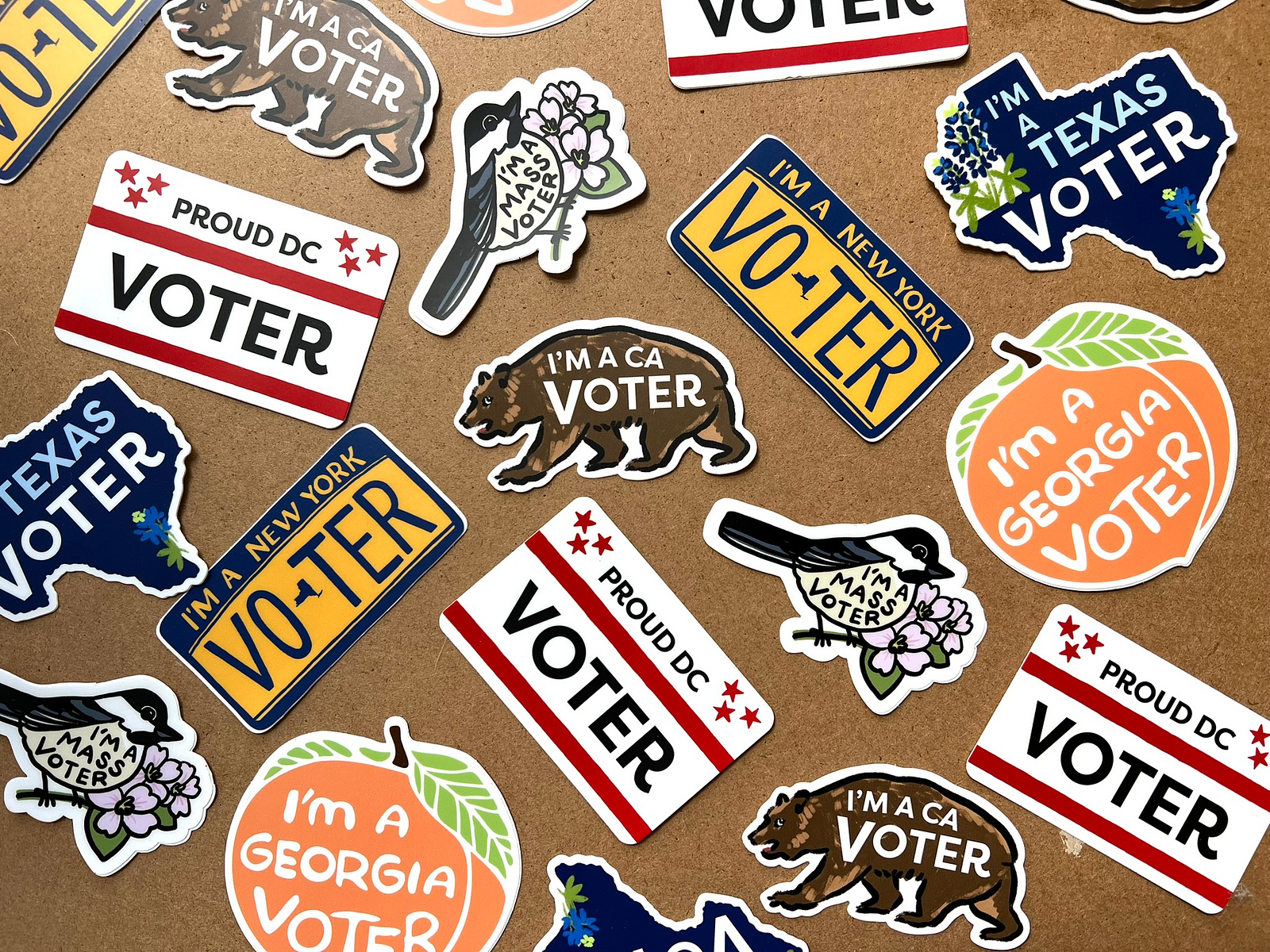 State Voter Stickers by Stephanie Damplo Luke on Dribbble