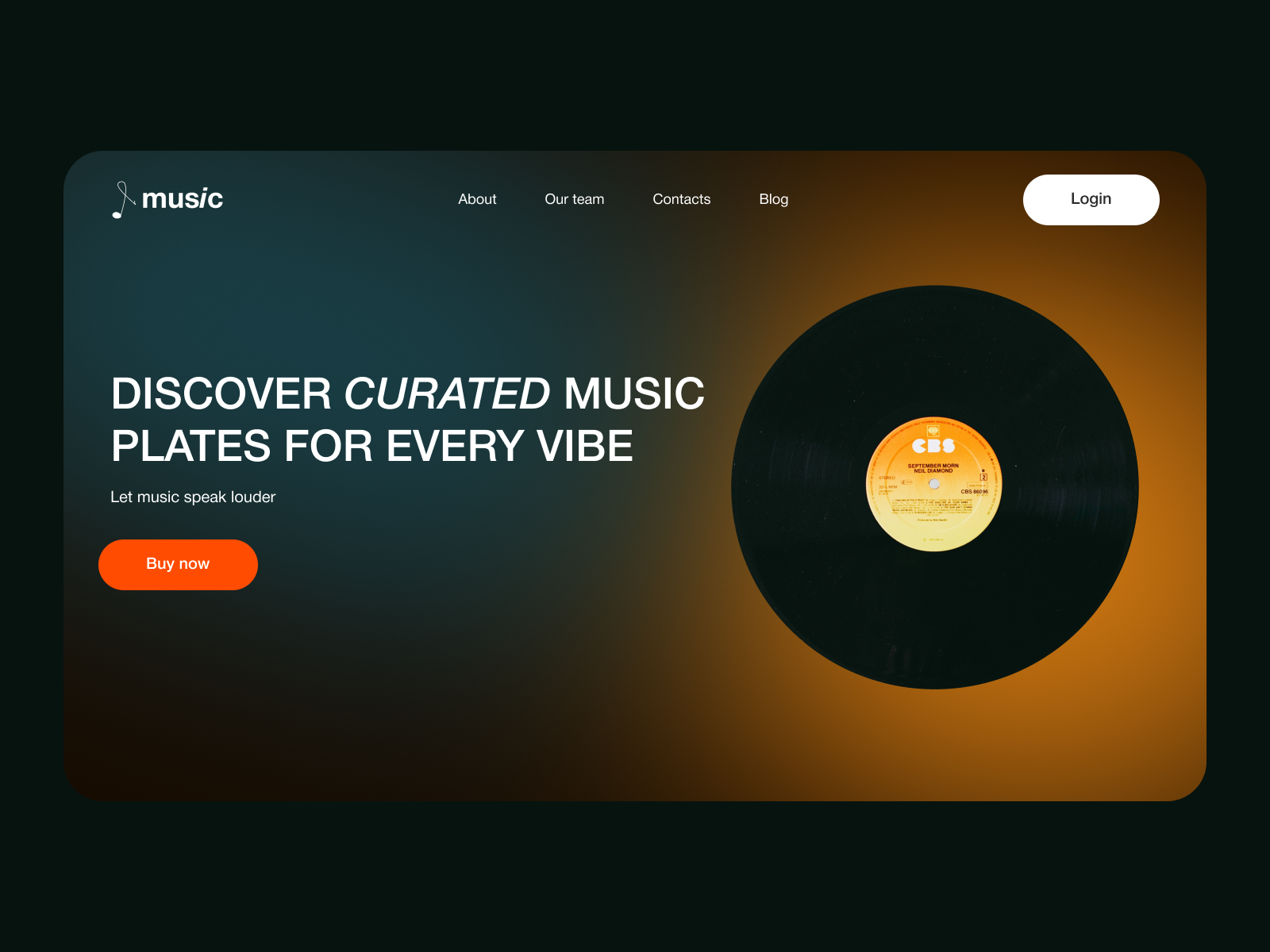 Online store for selling vinyl records by Khoragay Ondar on Dribbble