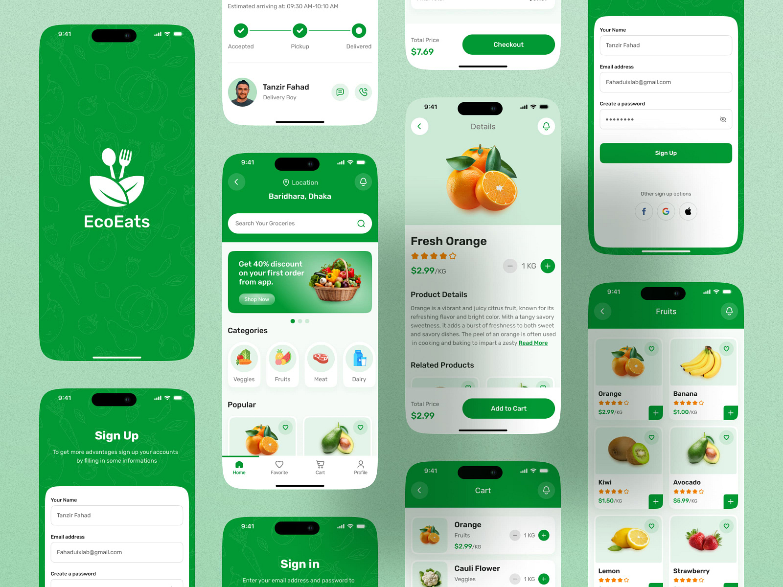 Grocery App Ui Design | Grocery Delivery App Design by Tanzir Fahad on ...