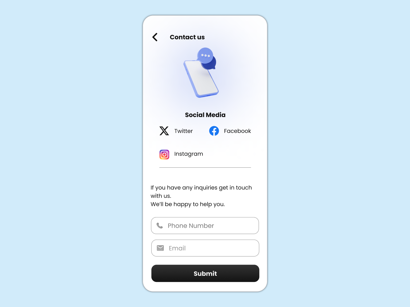 Contact app screen by Oscar on Dribbble