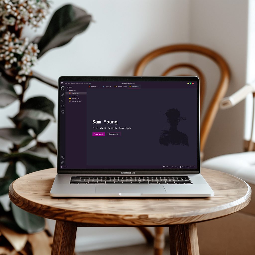 Developer Portfolio Concept by Sam Young on Dribbble