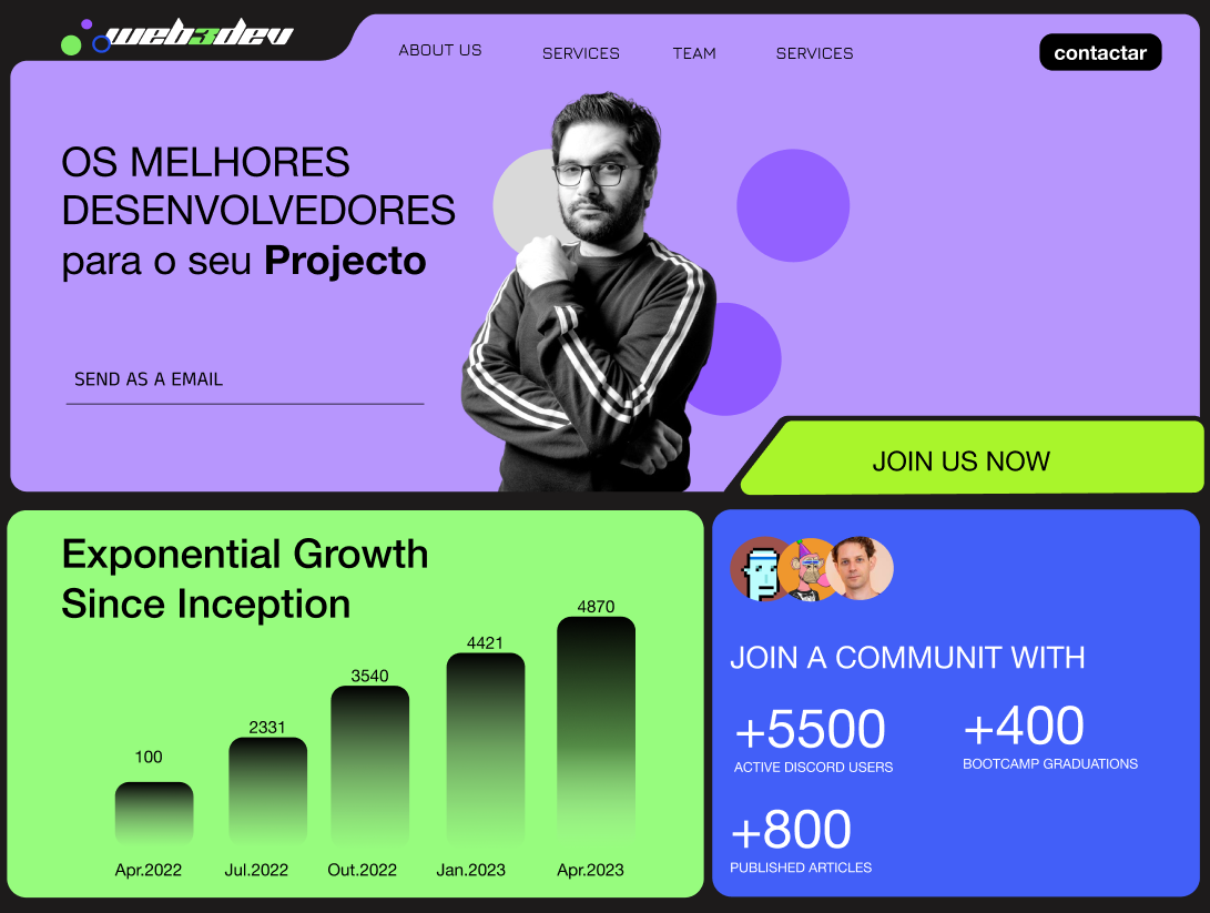 WEB3 UI website(experiment) by Bruno Gomes on Dribbble