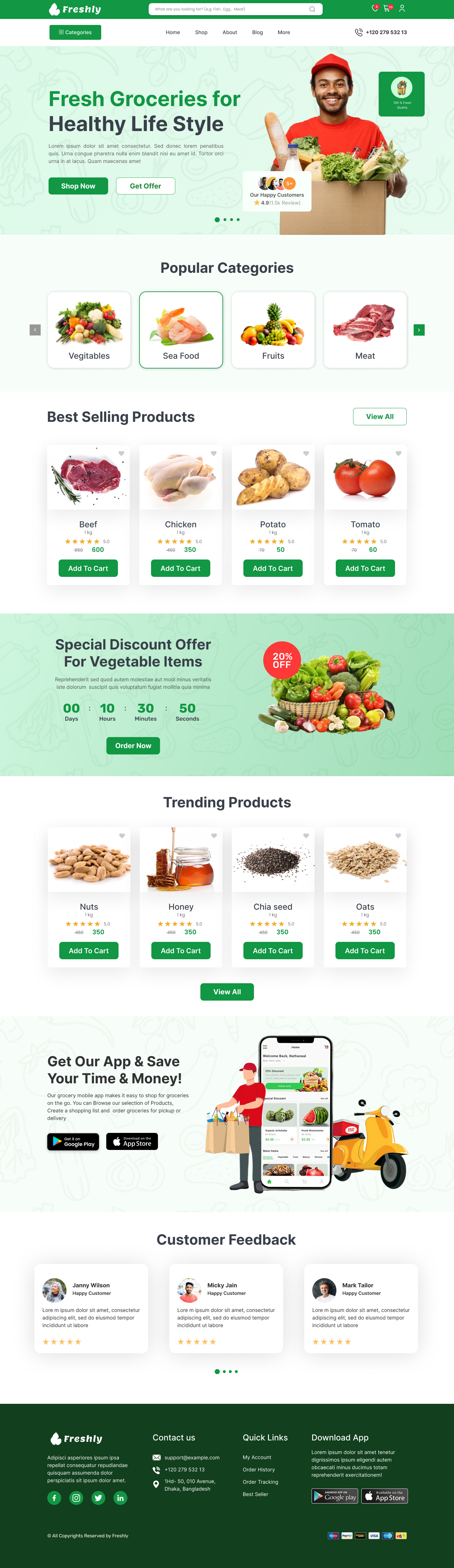 Grocery Shop Website by Sazzad Chowdhury on Dribbble