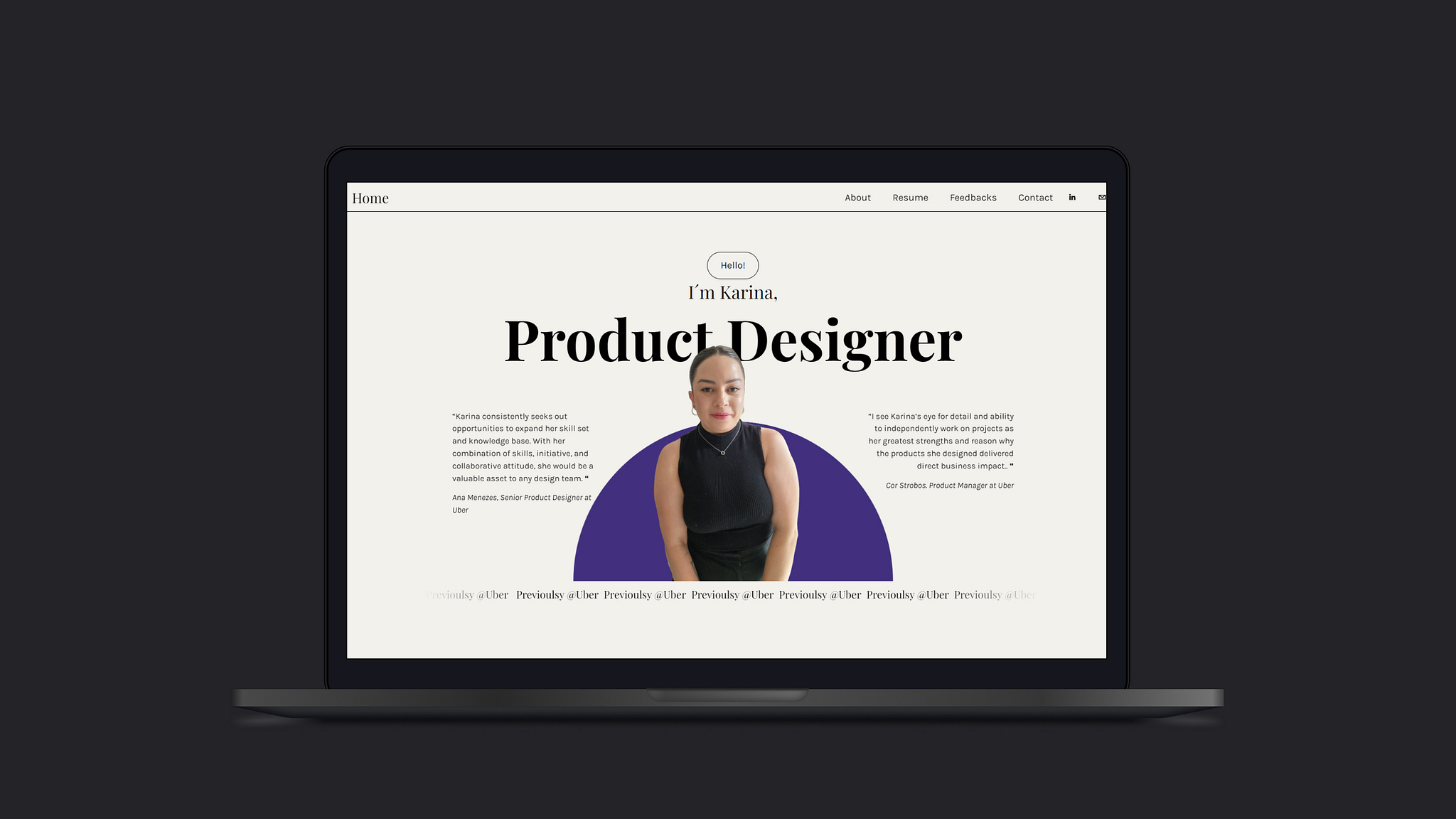 Product Designer | UX UI | Website | Squarespace | Portfolio by Karina ...