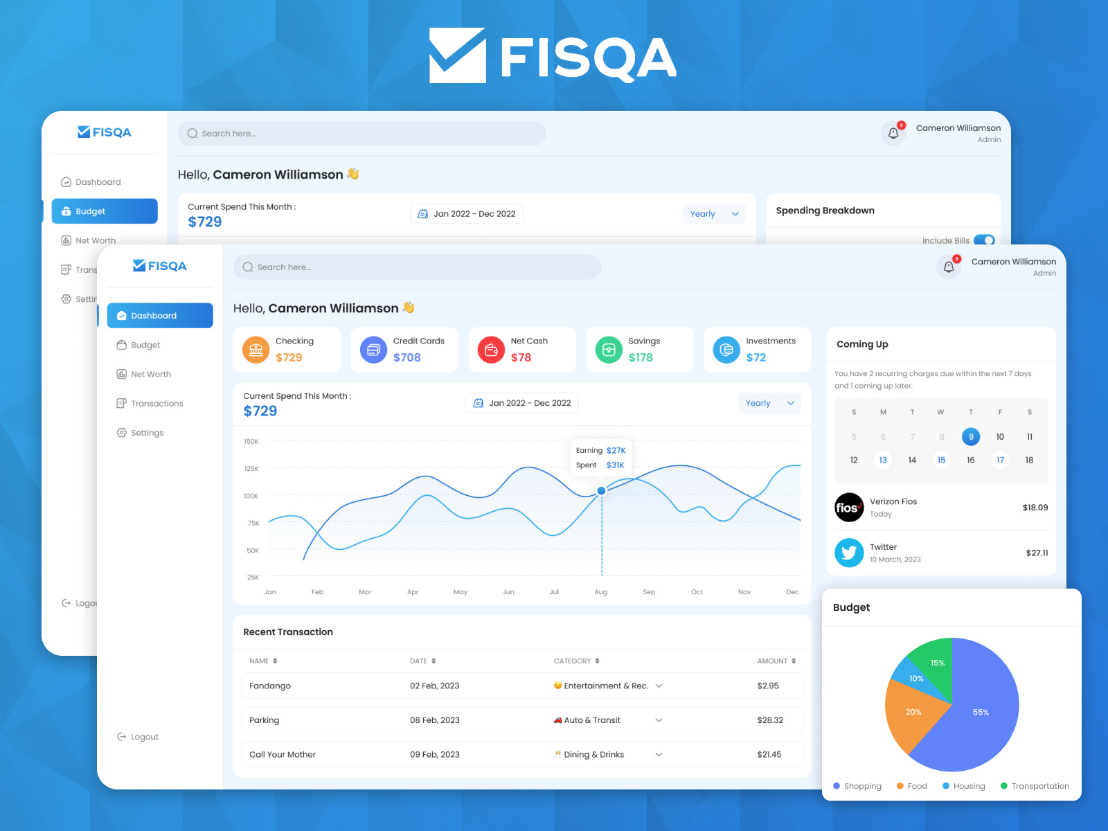 Admin Side Dashboard by Invints on Dribbble
