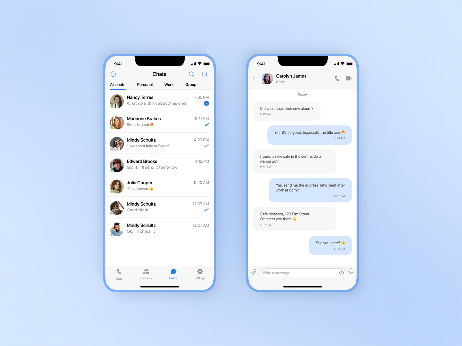 Direct Message app - UI/UX Design by Anna Kochura on Dribbble