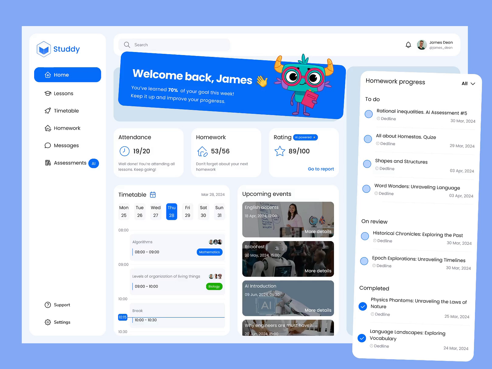 Studdy ® - Dashboard UI/UX Design for Edtech Platform by Faster Than ... Studdy ® - Dashboard UI/UX Design for Edtech Platform by Faster Than ...