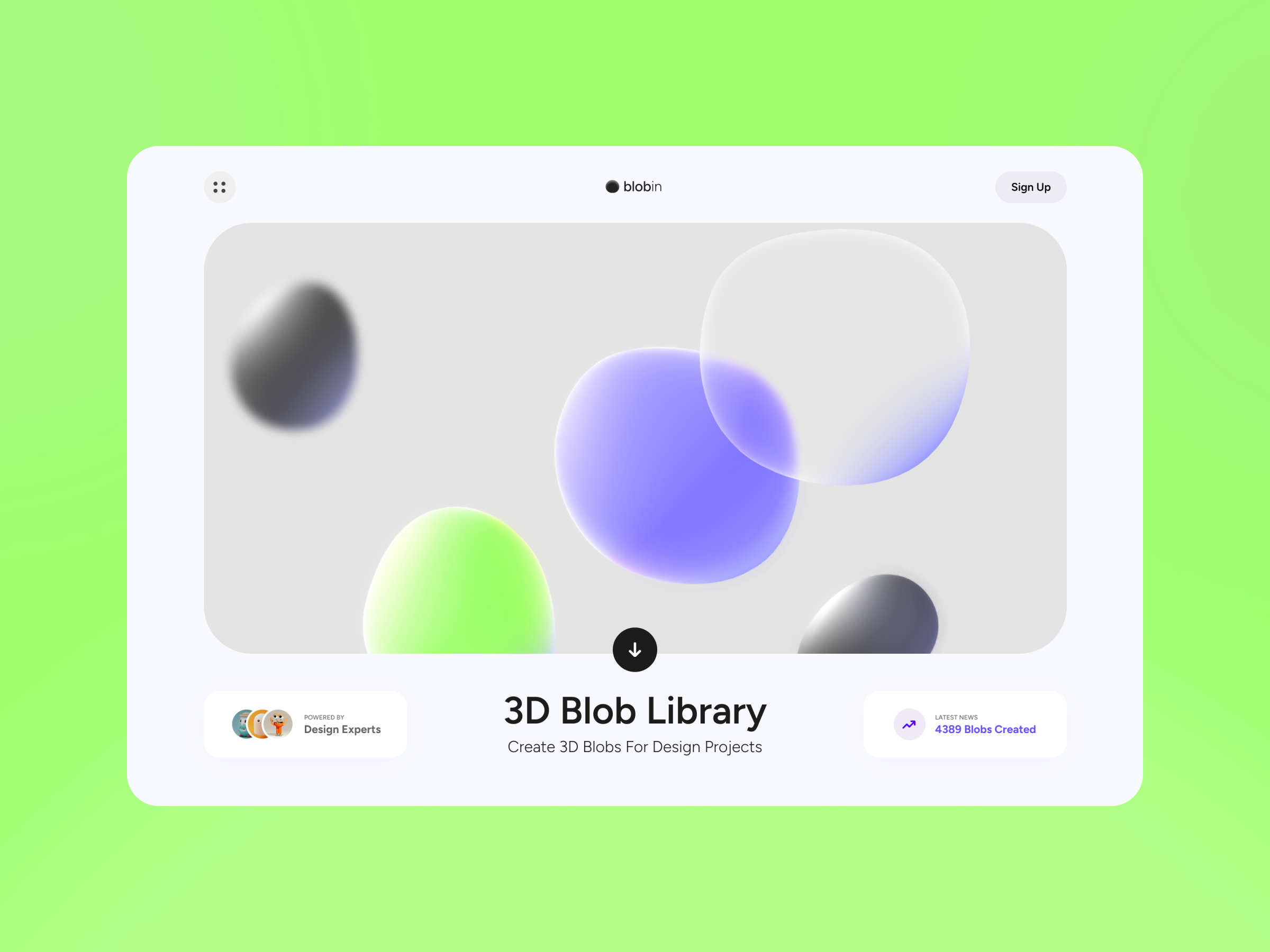 Blobin 3D Website Design by Alex K on Dribbble