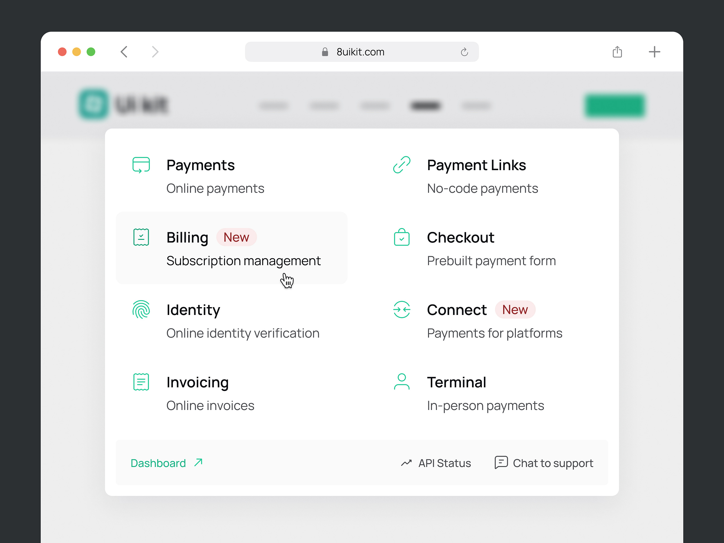 Mega menu dropdown - 8 Ui kit by 8 Uikit on Dribbble