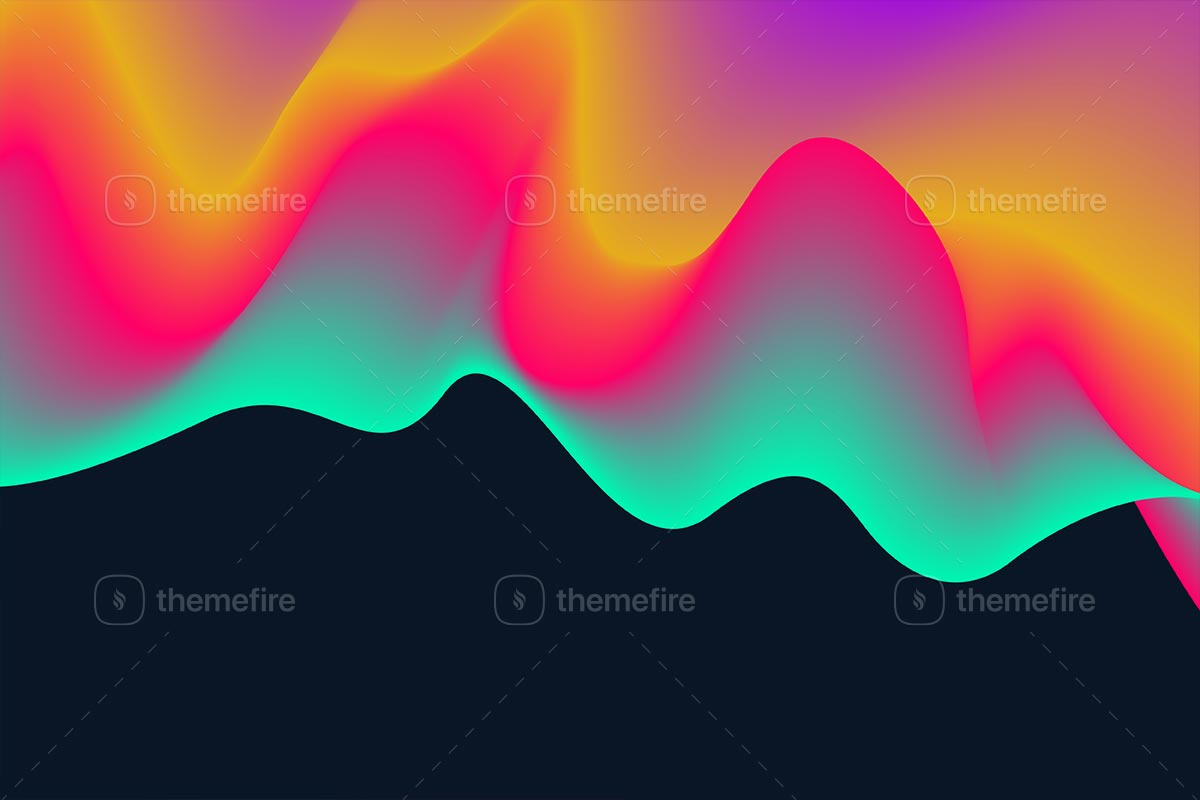 Holographic Gradient Waves on Black Background by themefire on Dribbble
