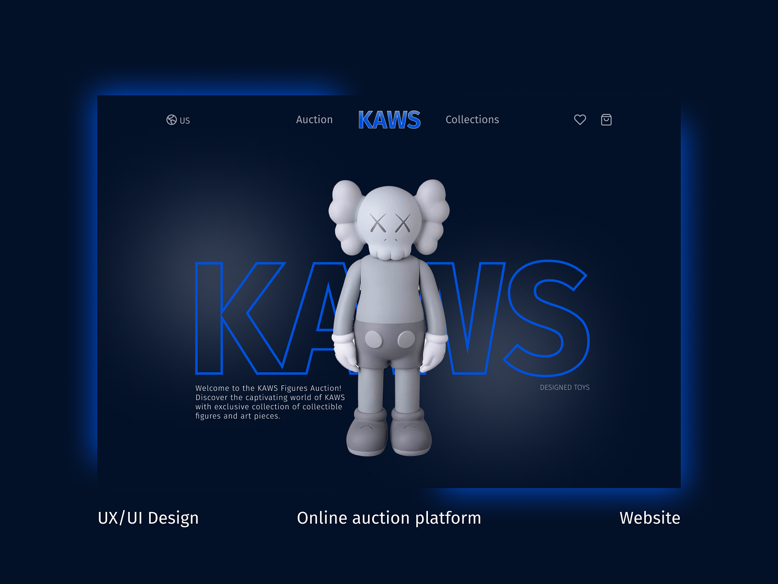 KAWS | ONLINE AUCTION PLATFORM | WEBSITE DESIGN by Kristina Levkovich ...