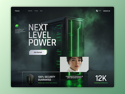 Supercomputer Landing page by PrimeDesign on Dribbble