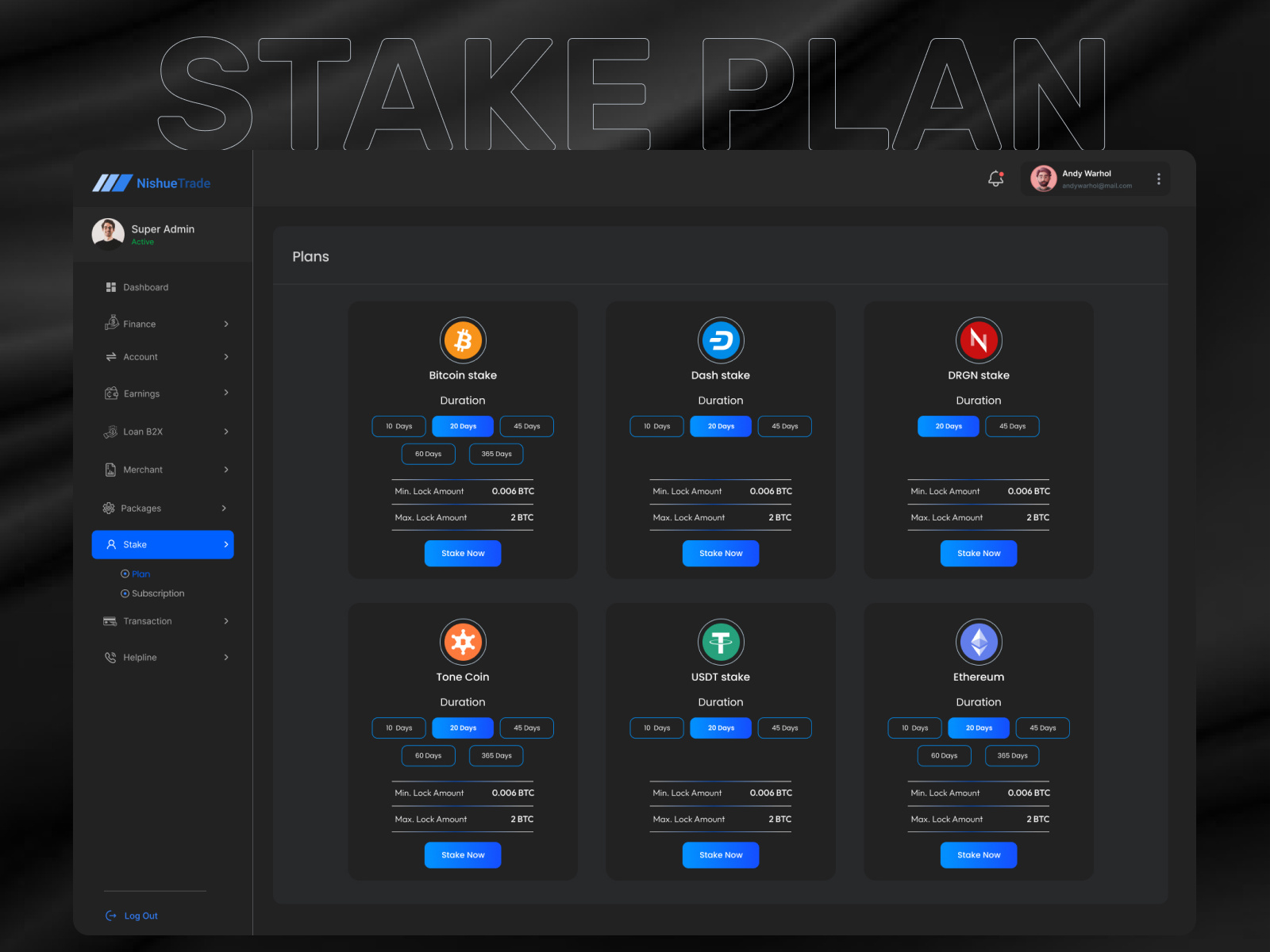 Stake Plan Ui Screen. by Bdtask Graphics on Dribbble