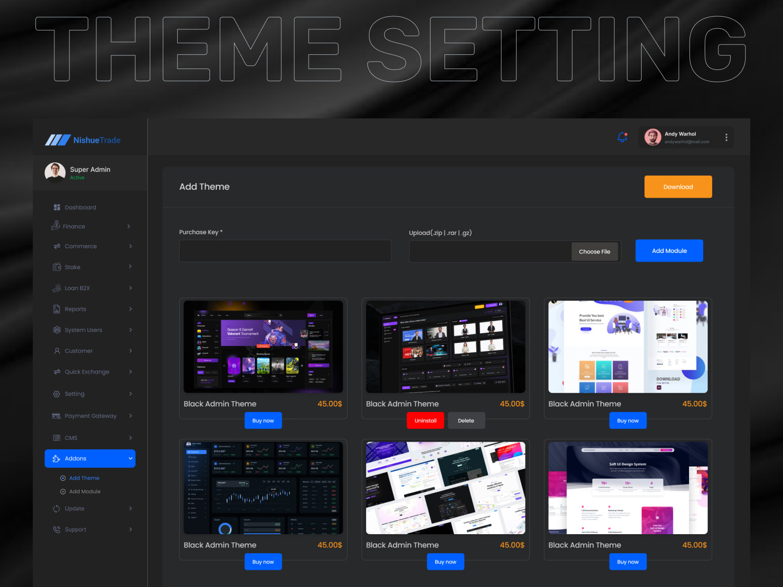 Software Theme Settings Ui Design. by Bdtask Graphics on Dribbble