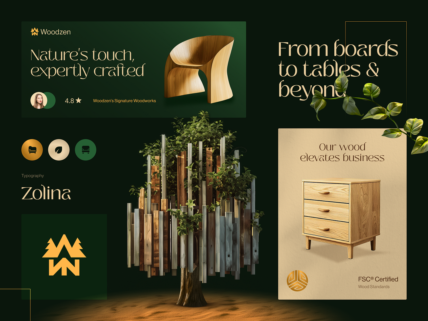 Wood Manufacturing Branding by Halo Branding for HALO LAB on Dribbble