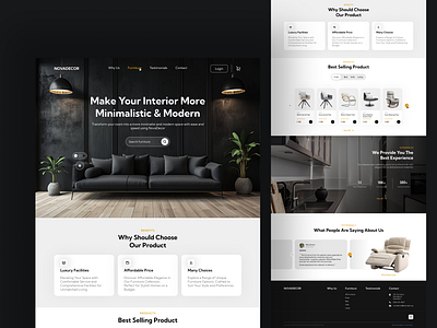 NovaDecor Landing Page | UI Design by Albina Orlenko on Dribbble
