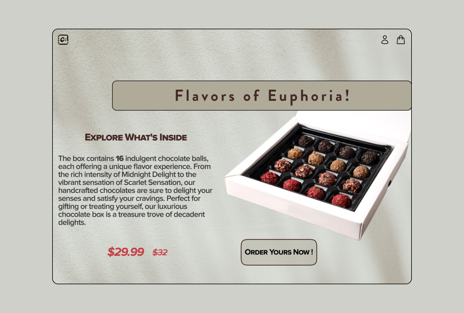 Chocolate Box UI Design. by Mohammed Sufiyan Bepari on Dribbble