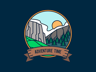 Outdoor Logo Adventure Time Logo Mountain Camp & Tour Logo by Scroll ...