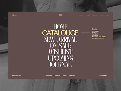 Premium Attire Ecommerce Shop Website Menu Page Design by Pixavail ...