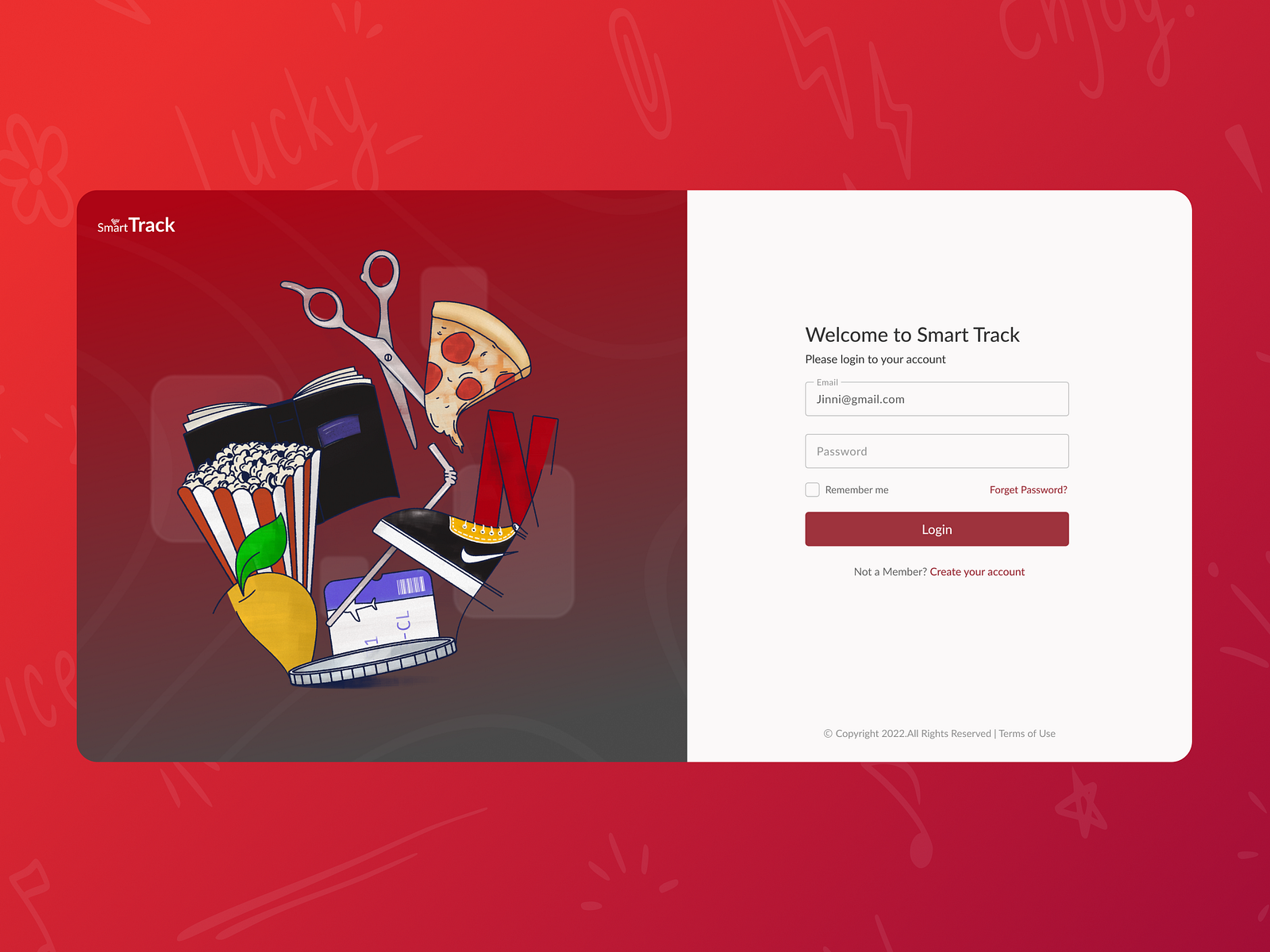 Login-Smart Track by DEV SHAH on Dribbble