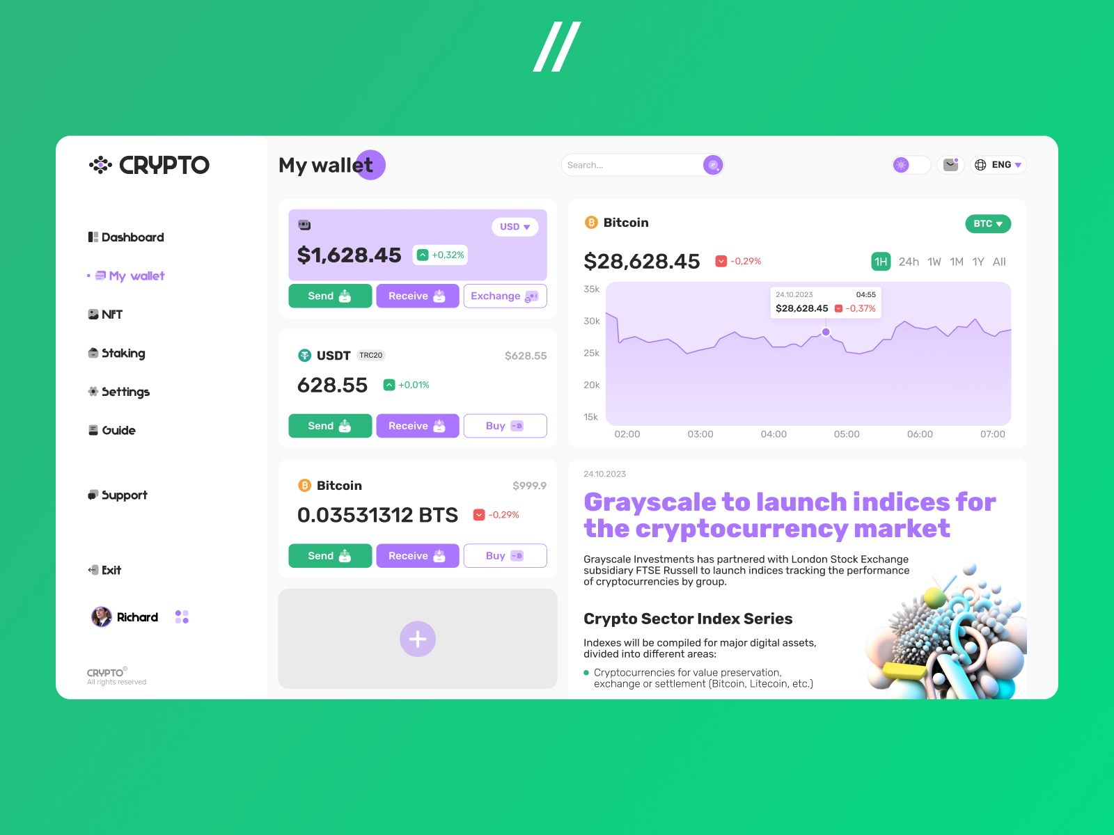 Crypto Wallet Web App by Kristina Taskaeva for Purrweb UI/UX Agency on ...