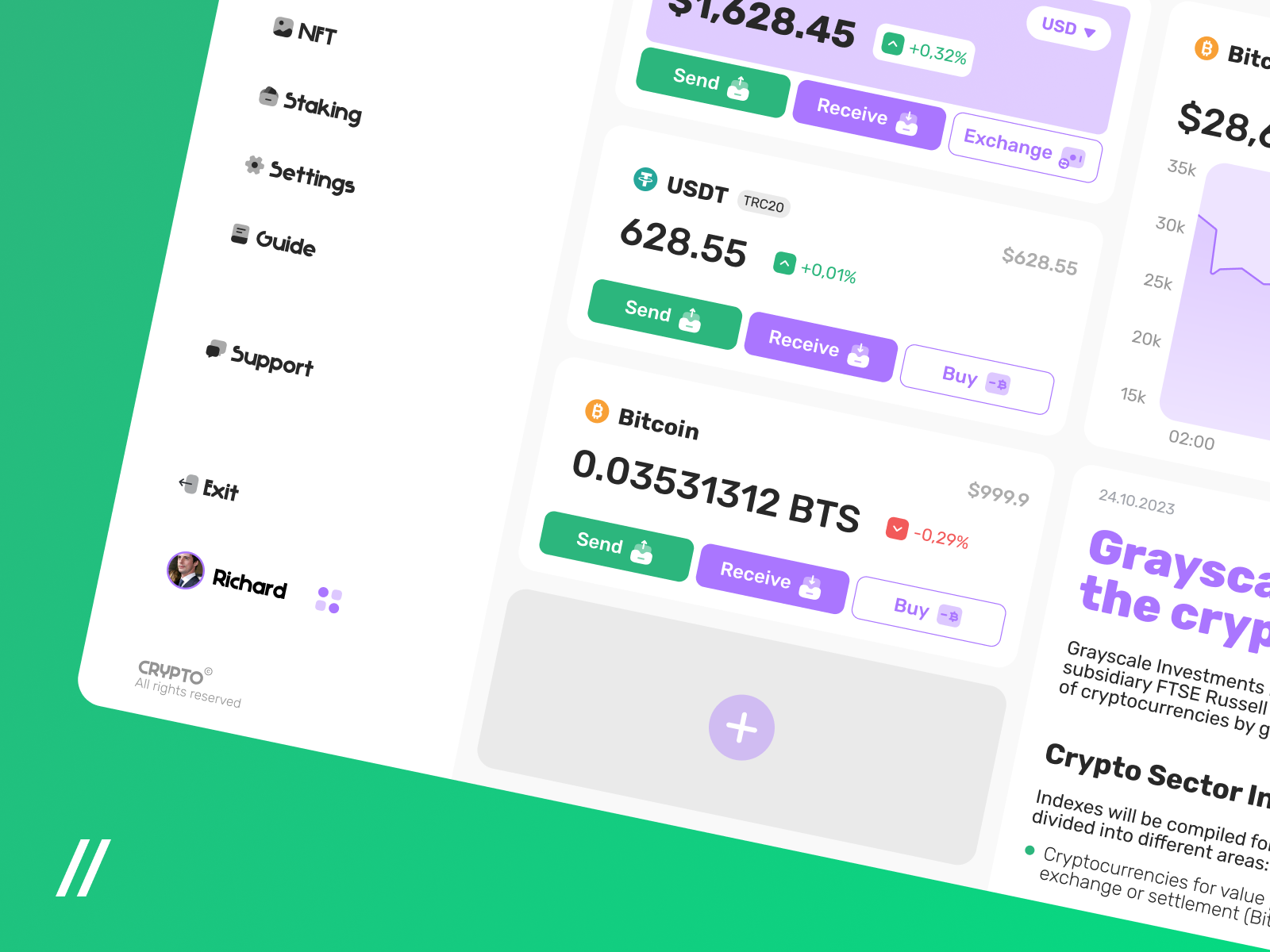 Crypto Wallet Web App by Kristina Taskaeva for Purrweb UI/UX Agency on ...