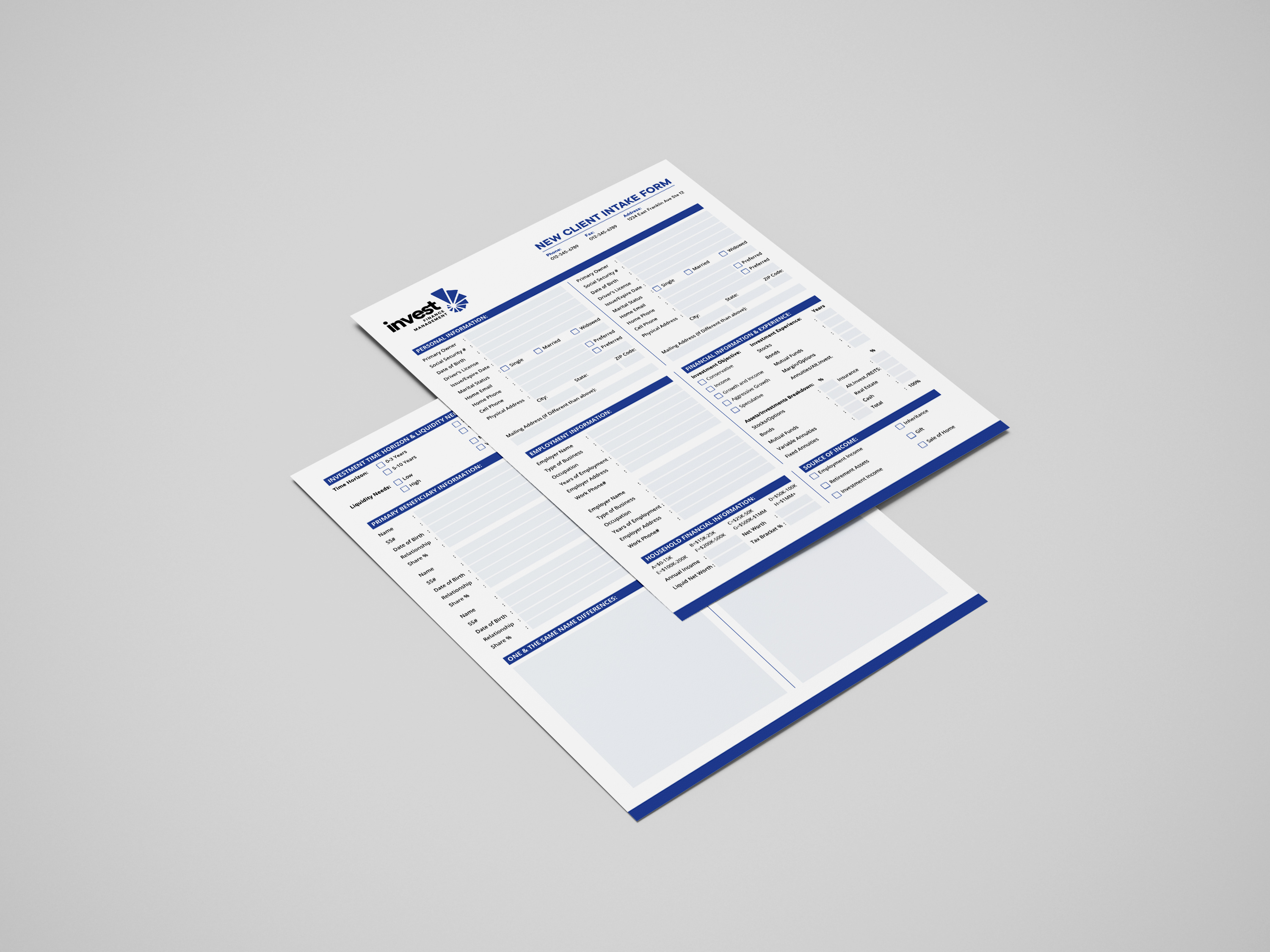 Intake Form Design | Fillable PDF Form | PDF Form Design by Susmoy Dey ...