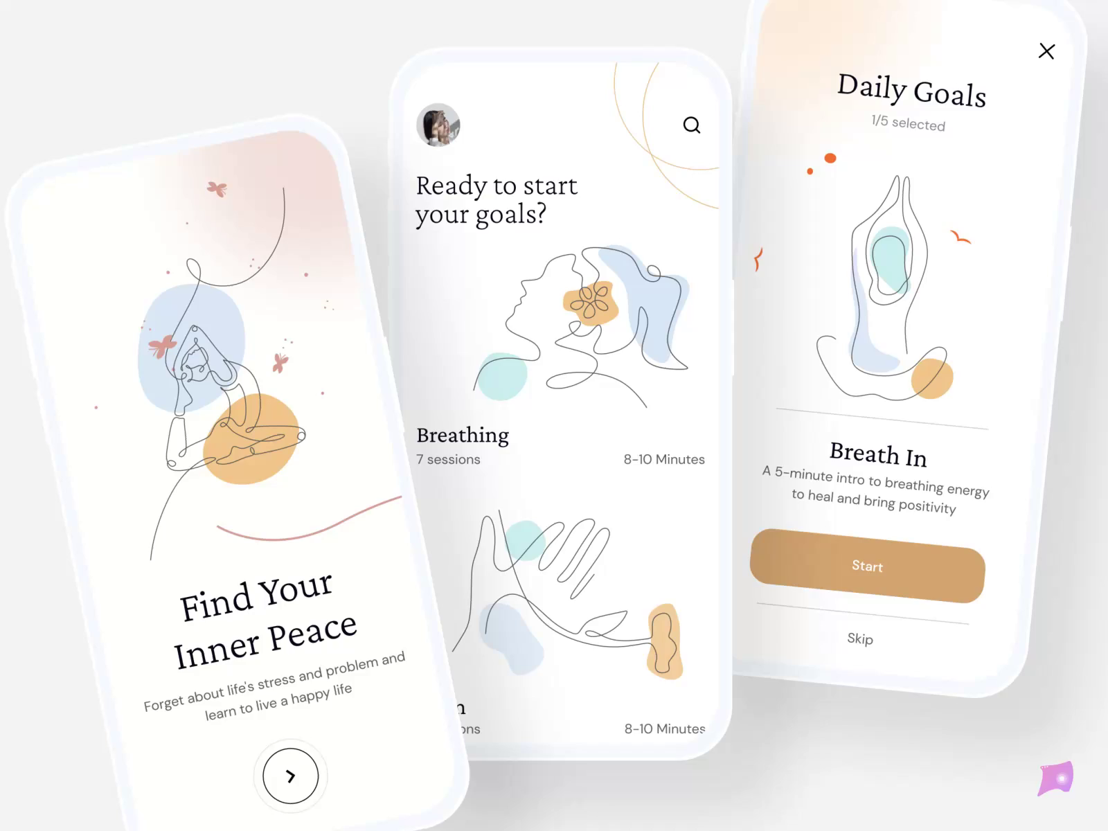 Meditation app design mobile app by lazy kar for LazyInterface UI UX ... Meditation app design mobile app by lazy kar for LazyInterface UI UX ...