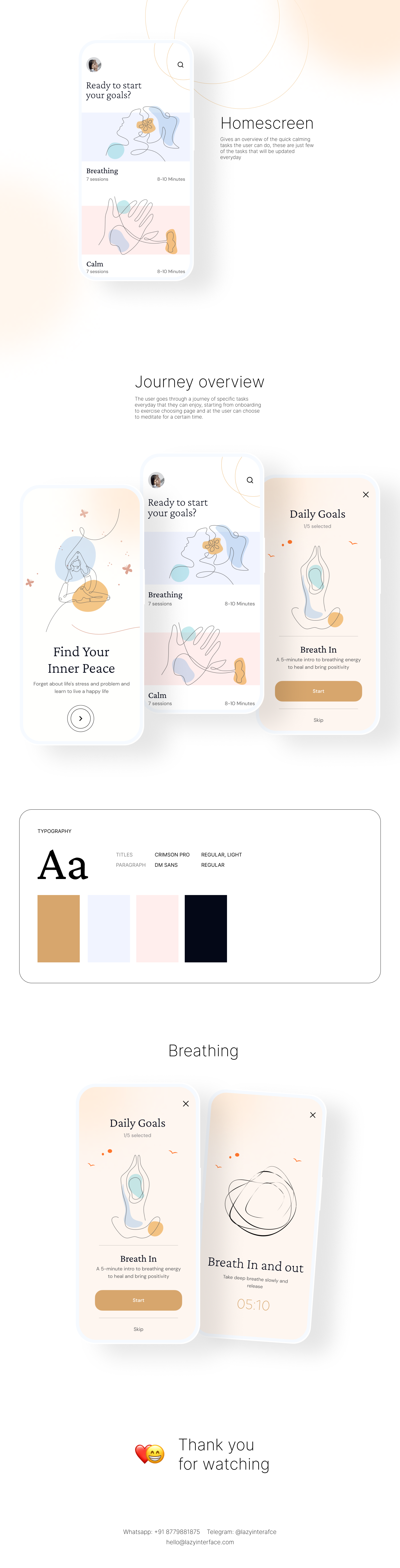 Meditation app design mobile app by lazy kar for LazyInterface UI UX Team on Dribbble