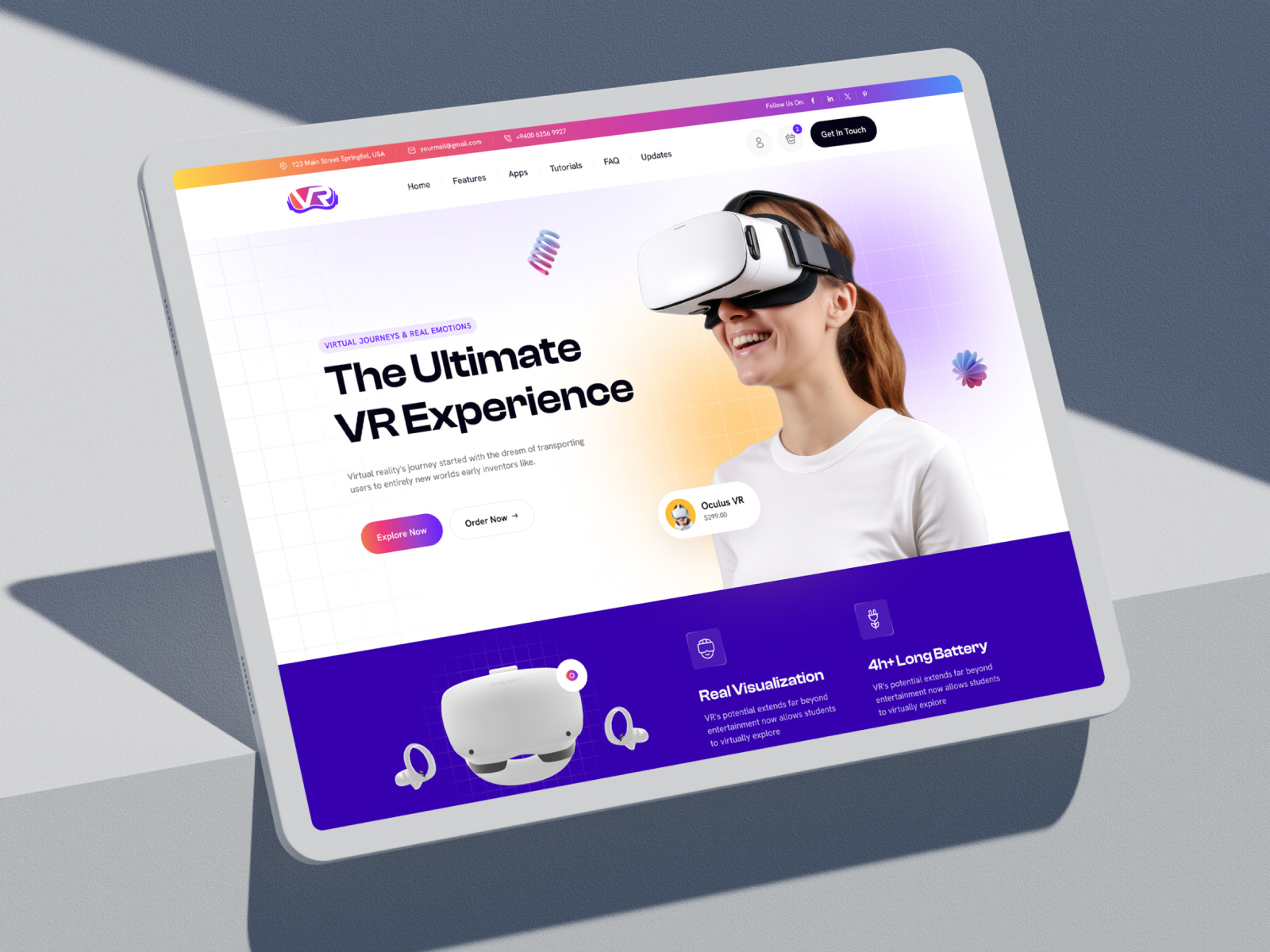 VR Website Landing Page Design by Md Shamim Hossain on Dribbble