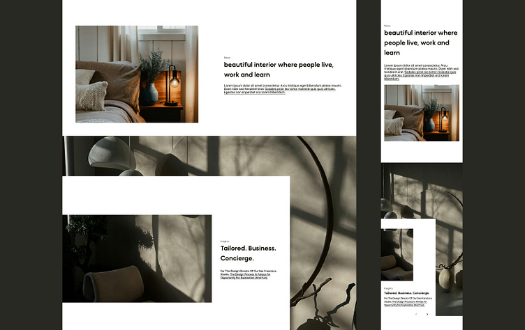 Home, Responsive website UI design for interior design. by Heba El ...