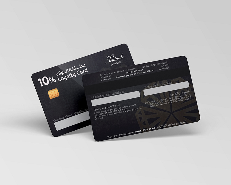 Tektaak Jewellery Loyalty Card Design by Ravin Liyanaarachchi on Dribbble
