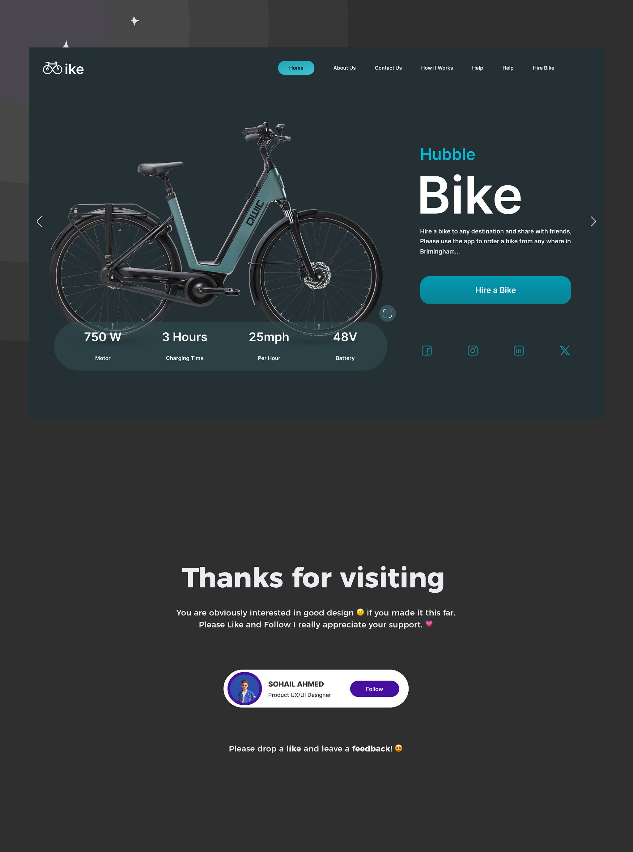 Bike Website Design by Sohail Ahmed on Dribbble