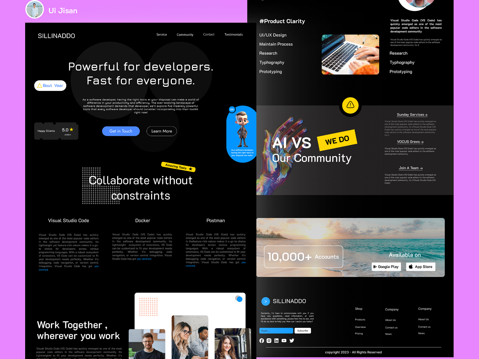 Landing Page Exploration by Jisan Ahmed on Dribbble