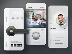 Home Security System App by Yi Li on Dribbble