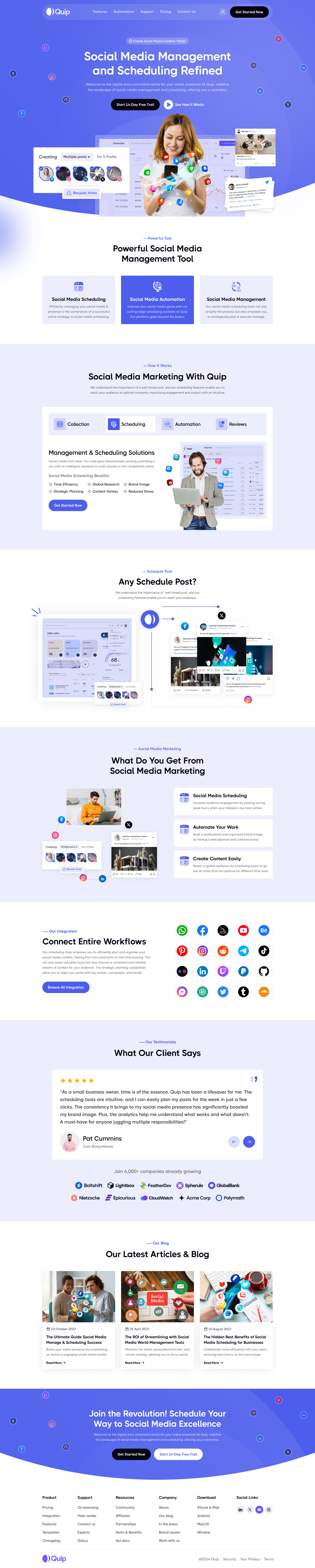 Social Media Management - Landing Page by Ruhul Amin for FleexStudio ...