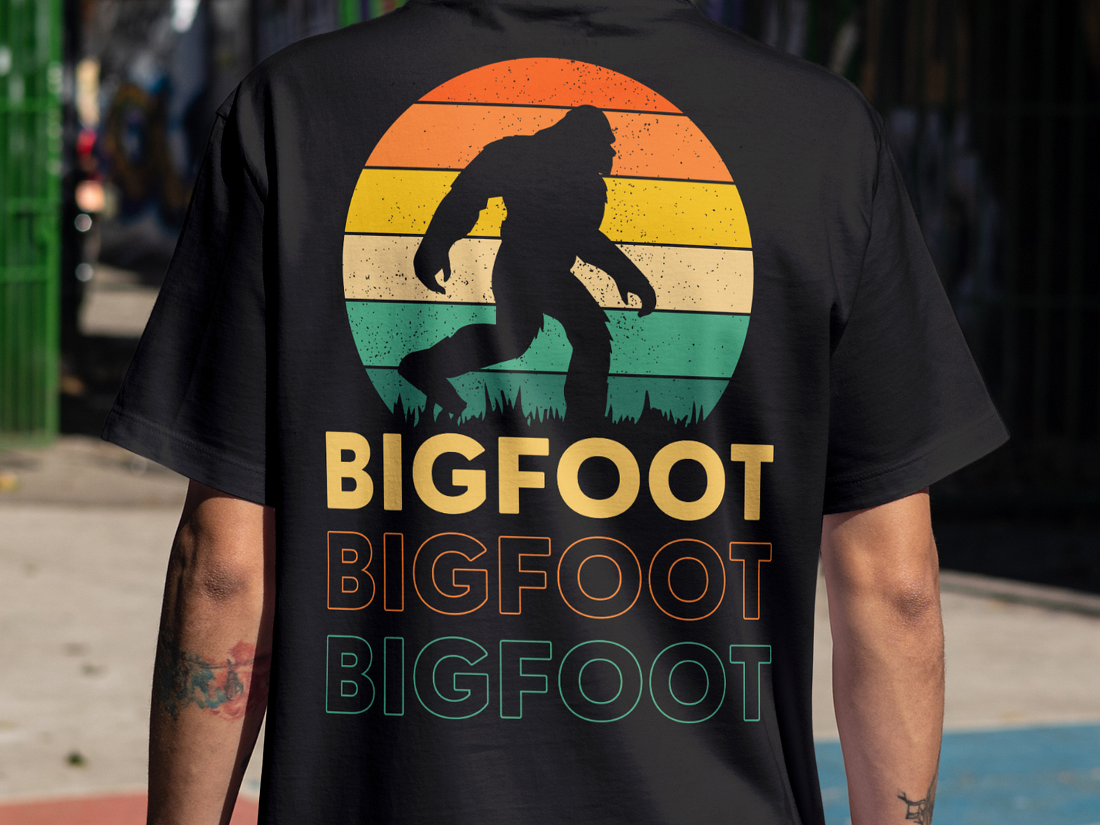 Vintage Gorilla Graphic with Text Bigfoot by Webneco Infotech on Dribbble