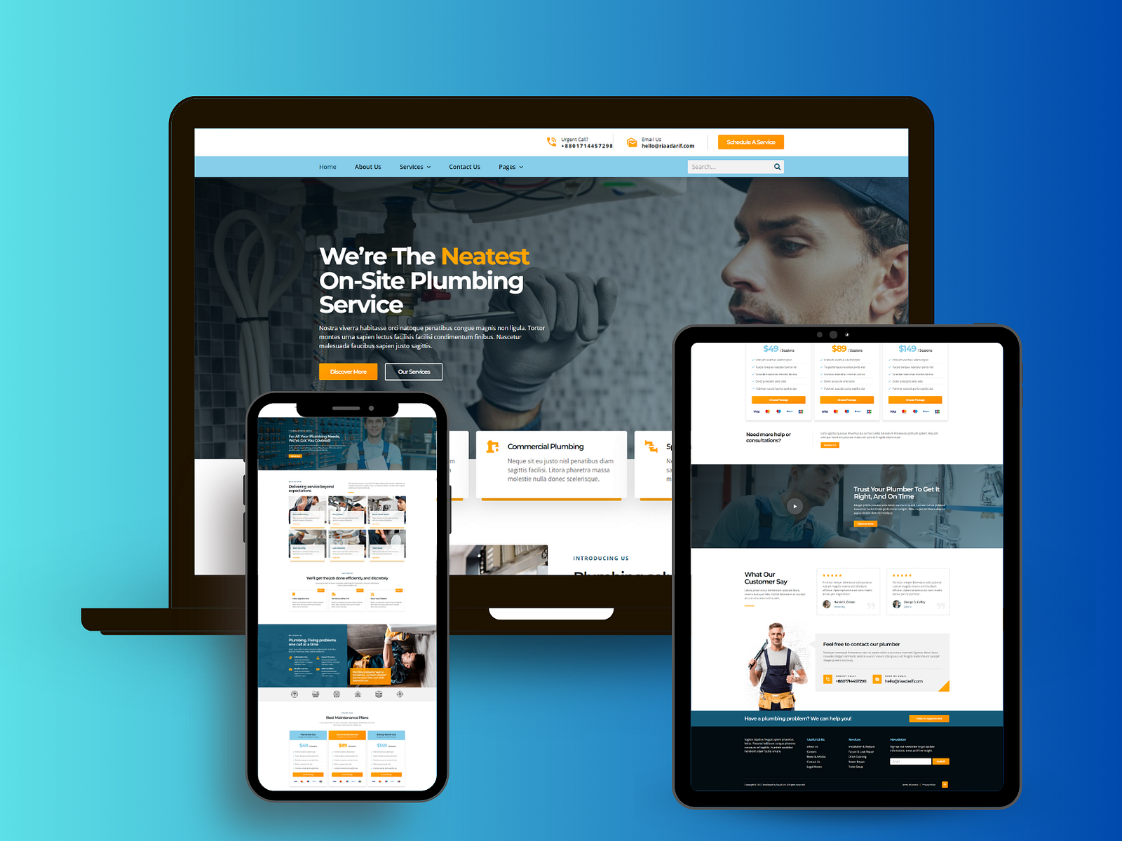 Plumbing Website Design | WordPress Design by Riaad Arif on Dribbble