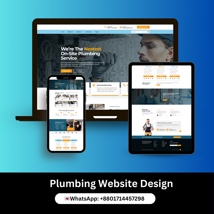 Plumbing Website Design | WordPress Design by Riaad Arif on Dribbble
