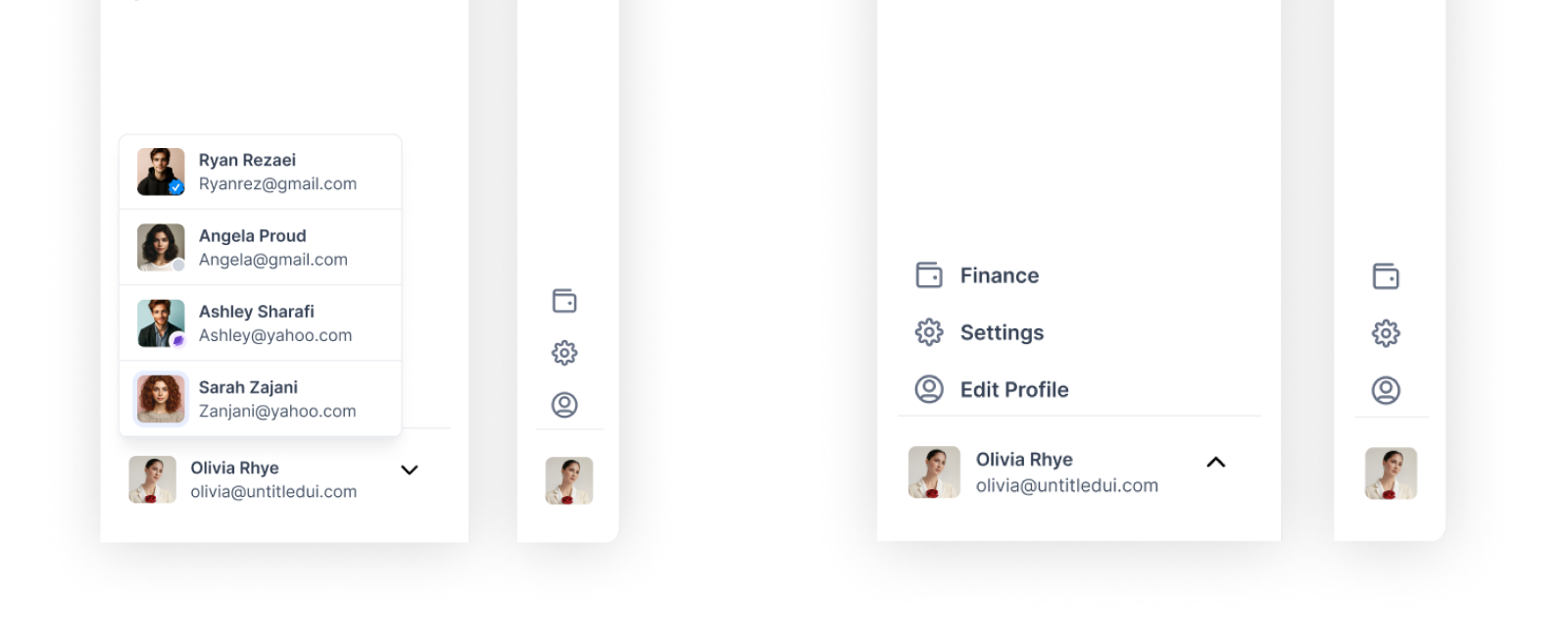 Navigation Profile Management by Salar Kordian on Dribbble