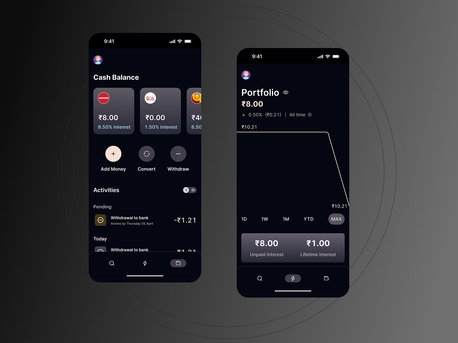 Investment App UI/UX Design by Metafic on Dribbble