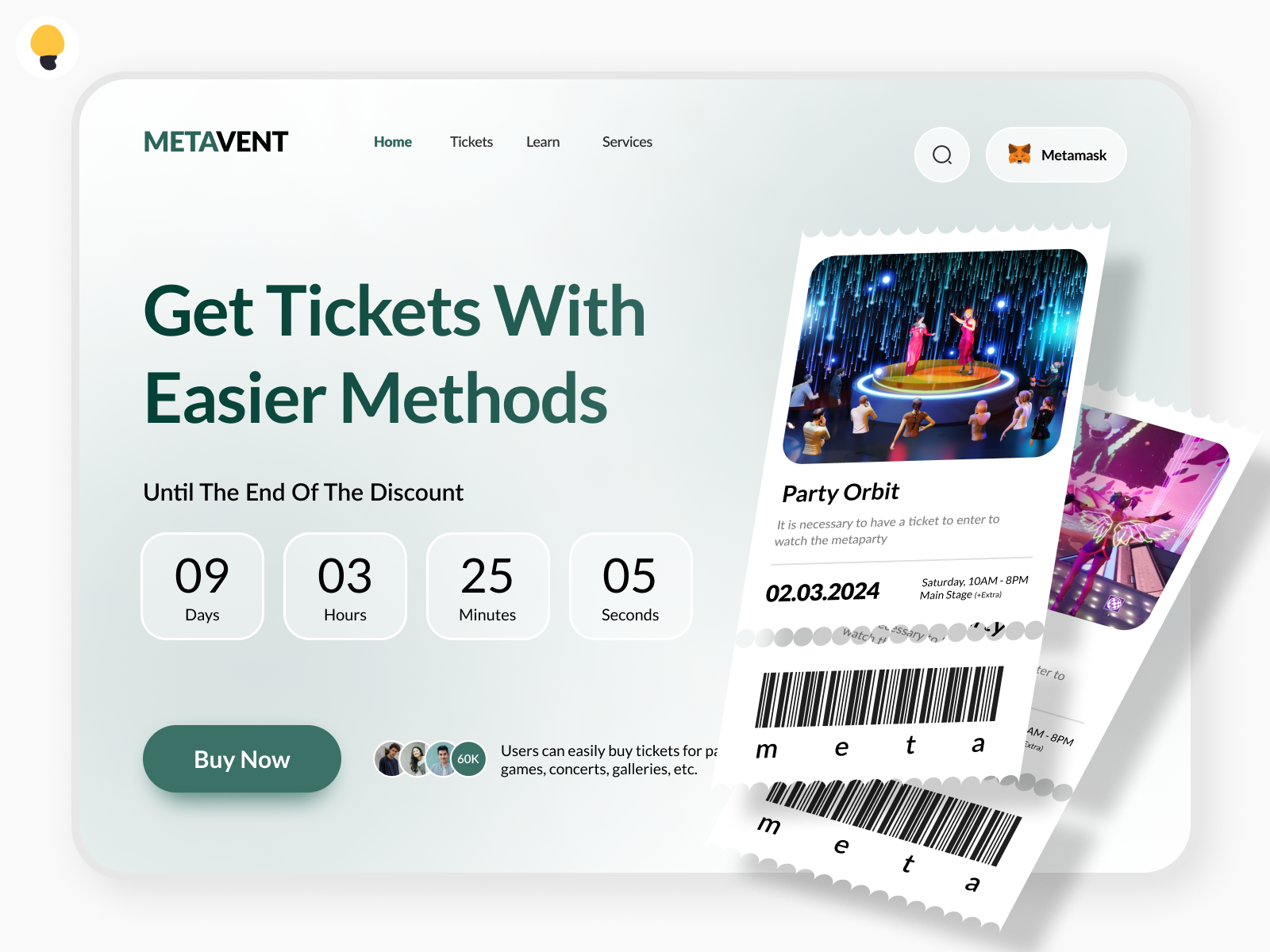 METAVENT: Event booking made simple by Cashew Designs on Dribbble