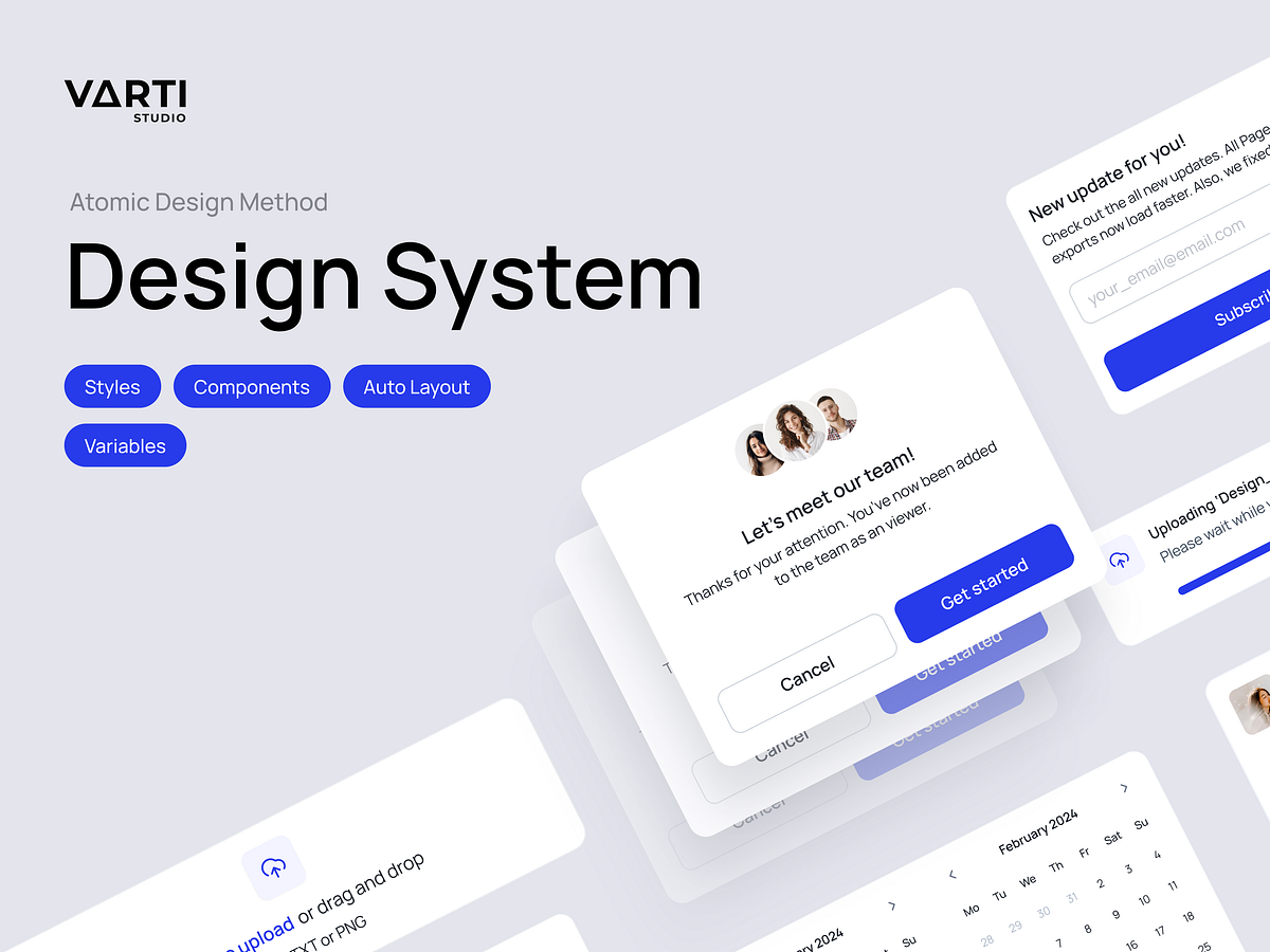 Design System: UI/UX Design | Design Library by Varti Studio on Dribbble