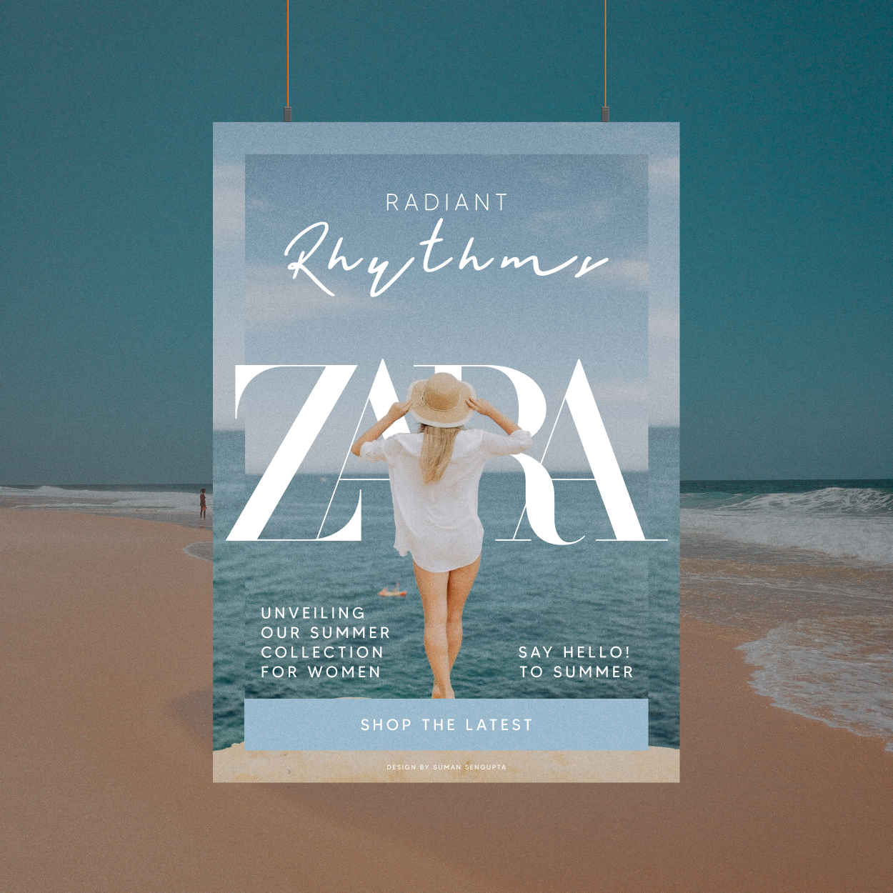 SUMMER COLLECTION POSTER BRAND ZARA CONCEPT by suman sengupta on Dribbble