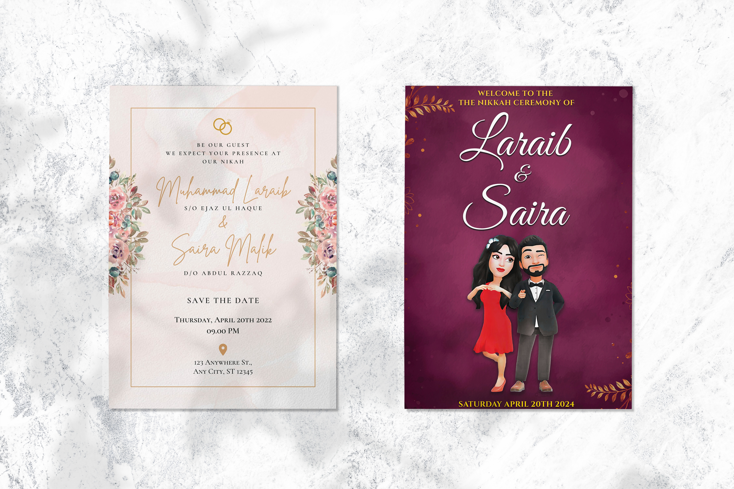 Nikkah Invitation Card by Saad Ahmed on Dribbble