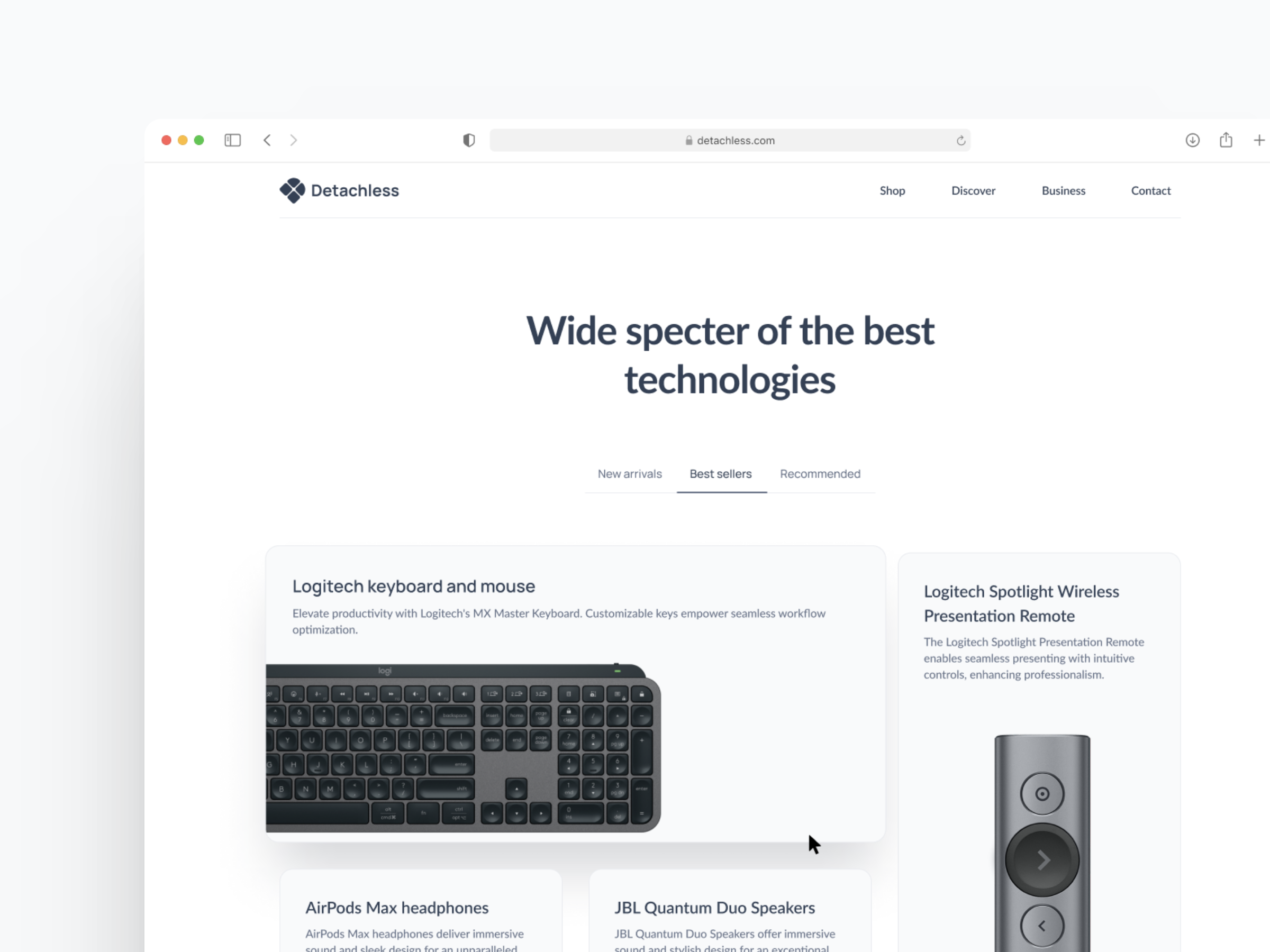 Tech Store · Detachless FREE Figma UI kit by Ksenija Velikinac for Detachless on Dribbble