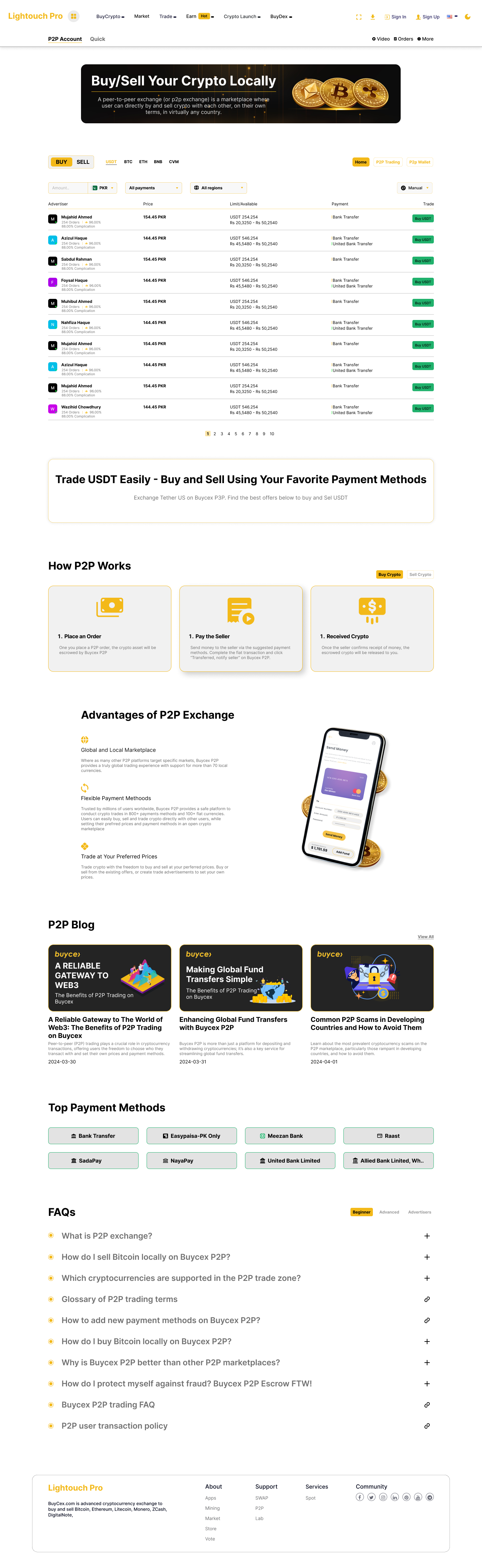 P2P Buy/Sell Website UI/UX Design by Lightouch Work on Dribbble