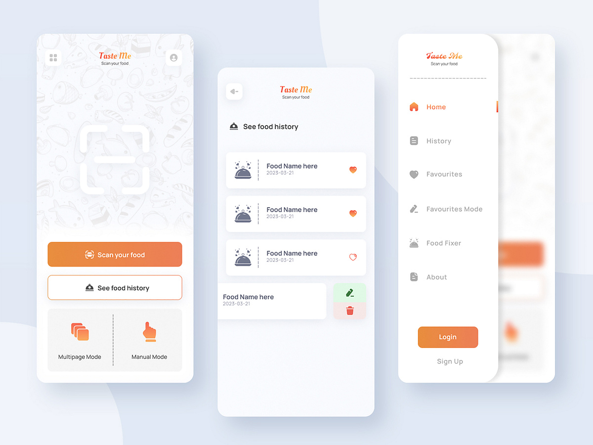 Food Review App designs, themes, templates and downloadable graphic ...