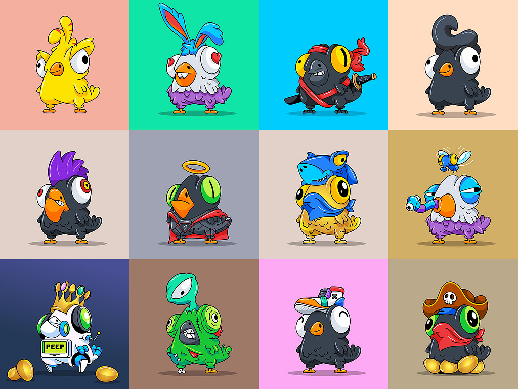 NFT Collection, Abstract Character Design, Crypto Art by Mark Rise on ...